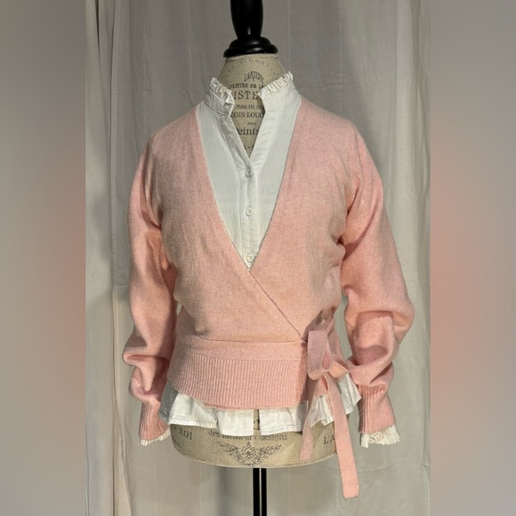 Simons | Sweaters | Simons Icne Crossover Cardigan Light Pink Size S ...